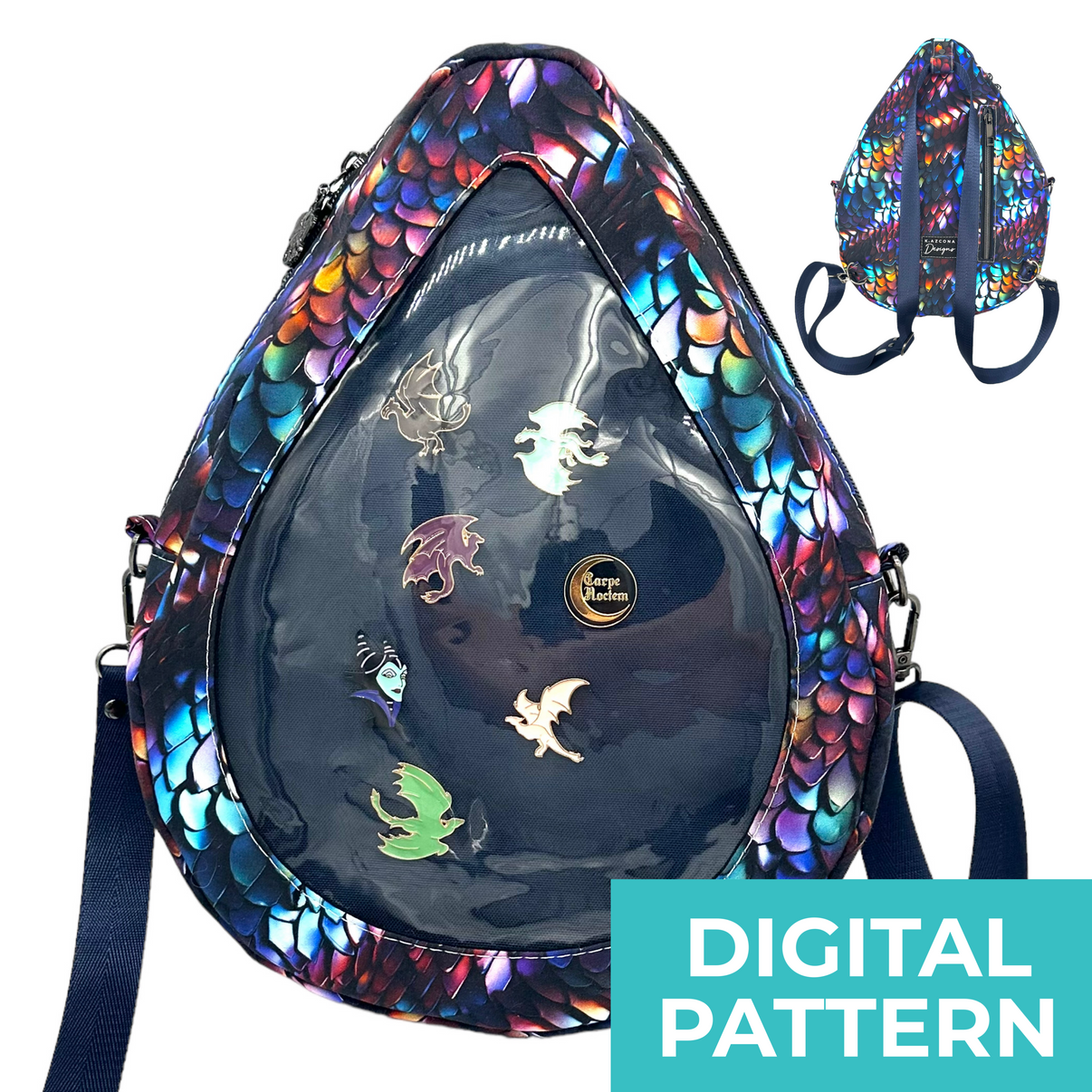 Rainfall Convertible Ita Bag Sewing Pattern | K.Azcona Designs